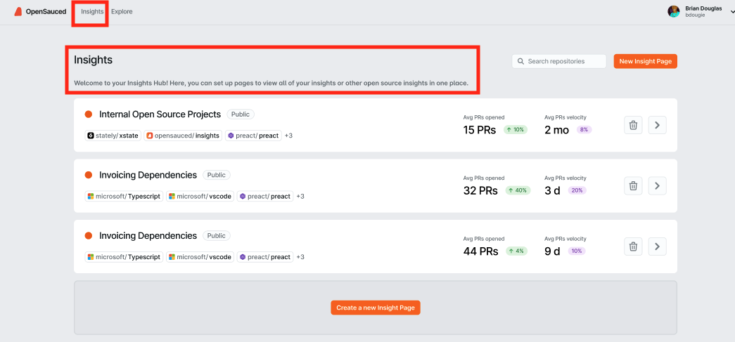 Feature: Add context to the Insights Page · Issue #1012 · open-sauced/app · GitHub