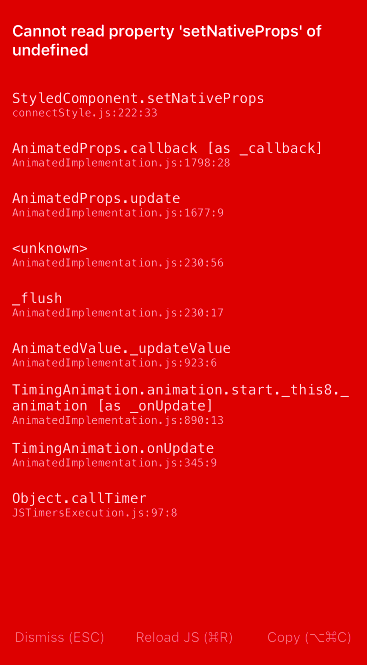 Animating Icon with Animated.createAnimatedComponent(Icon) causes error "Cannot read property ...