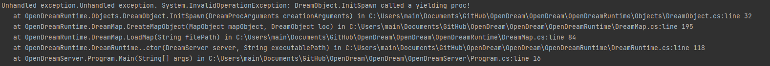 Sleeping in `New()` causes an exception during mapload · Issue #159 · OpenDreamProject/OpenDream ...