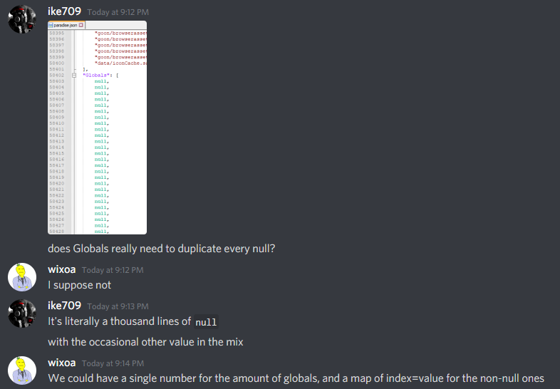 Don't store every null global in the bytecode · Issue #536 ...