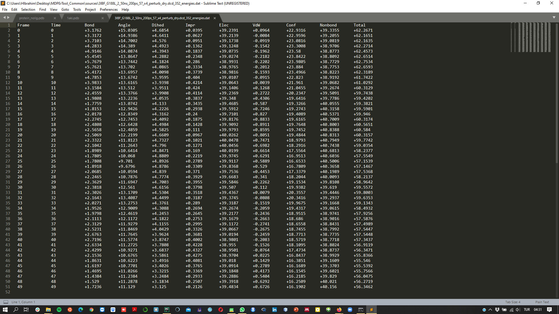 How can I efficiently calculate pairwise amino acid non-bonded interaction energies from MD ...