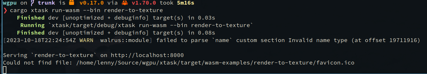 Render To Texture Example Panics · Issue 4266 · Gfx Rswgpu · Github