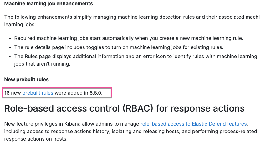 8.5 mentioned instead of 8.6 under new prebuilt rules · Issue #2857 · elastic/security-docs · GitHub