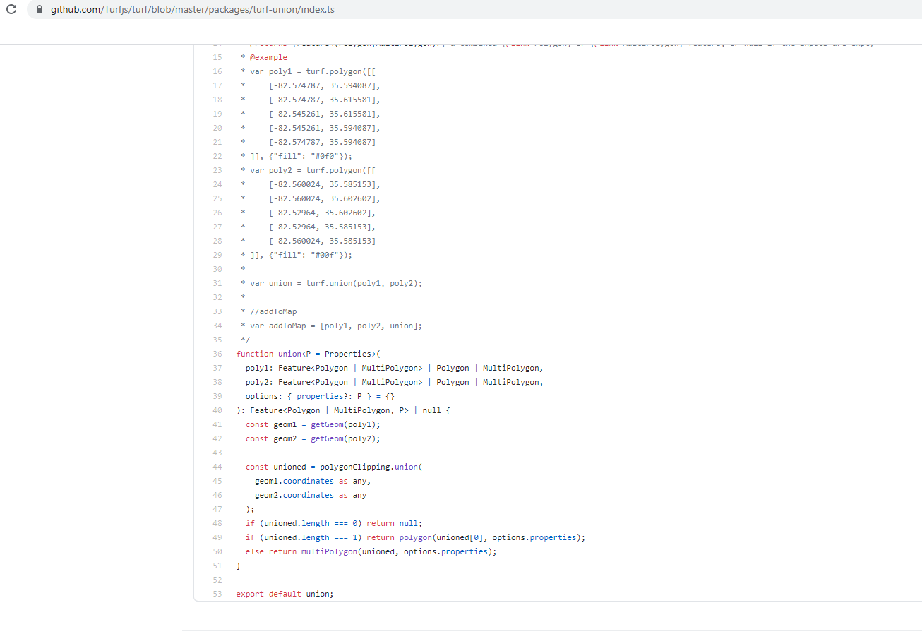 turf.union not accepting unpacking: turf.union(...array) · Issue #2162 · Turfjs/turf · GitHub