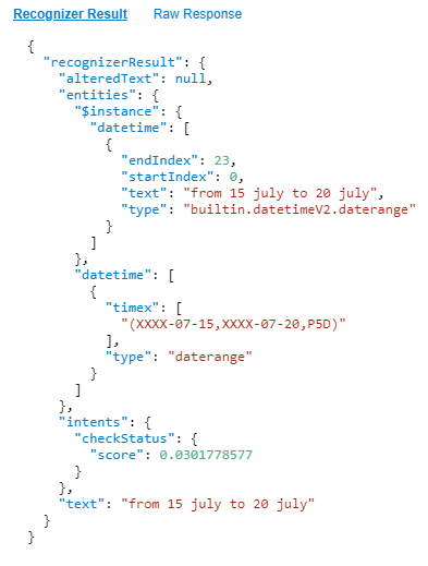 LuisRecognizer should expose full LUIS response · Issue #1348 · microsoft/botbuilder-dotnet · GitHub
