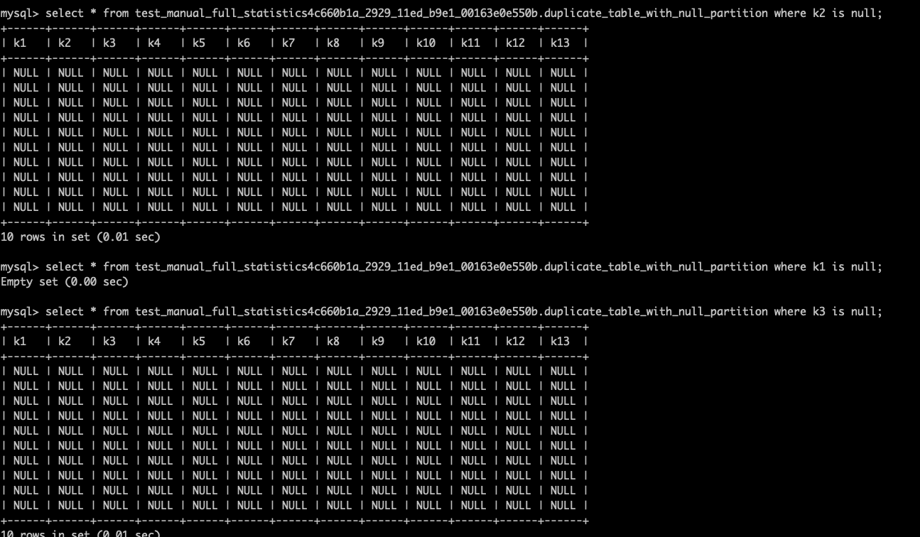 【full/auto statistics】Error Querying the number of columns in a partitioned table · Issue #10653 ...
