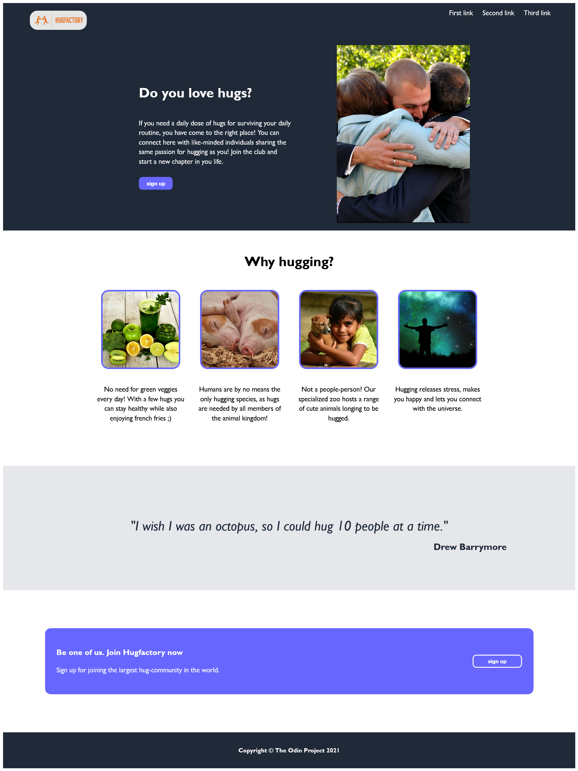 GitHub - GitHubBlues/TOP_Landing_Page: Do you need a hug? If so, then ...