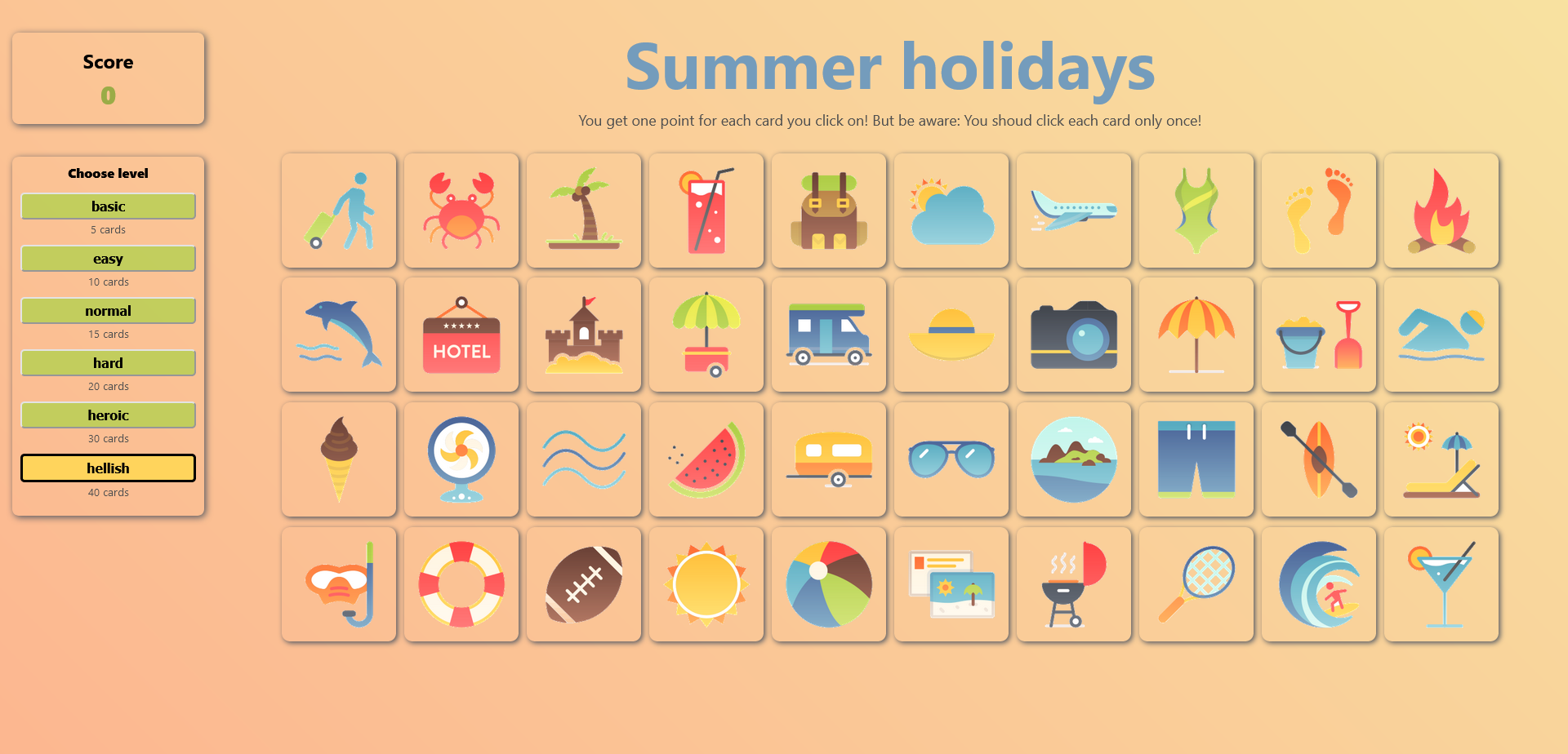 GitHub - GitHubBlues/TOP_memory_game: Memory game with several ...
