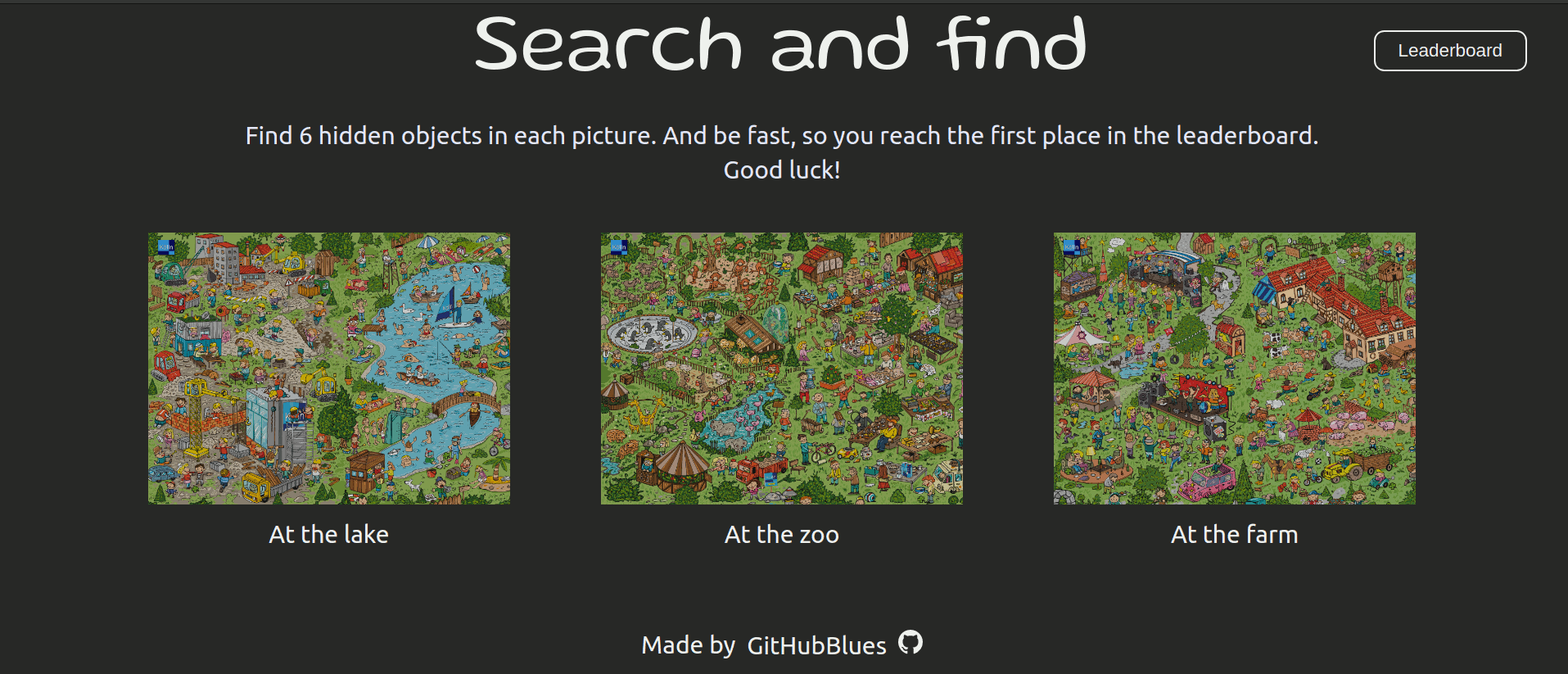 GitHub - GitHubBlues/TOP_search_game: Search for hidden items in a crowded image: A Where's ...