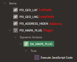 How to get the latitude and logtitude and the address in page items ...