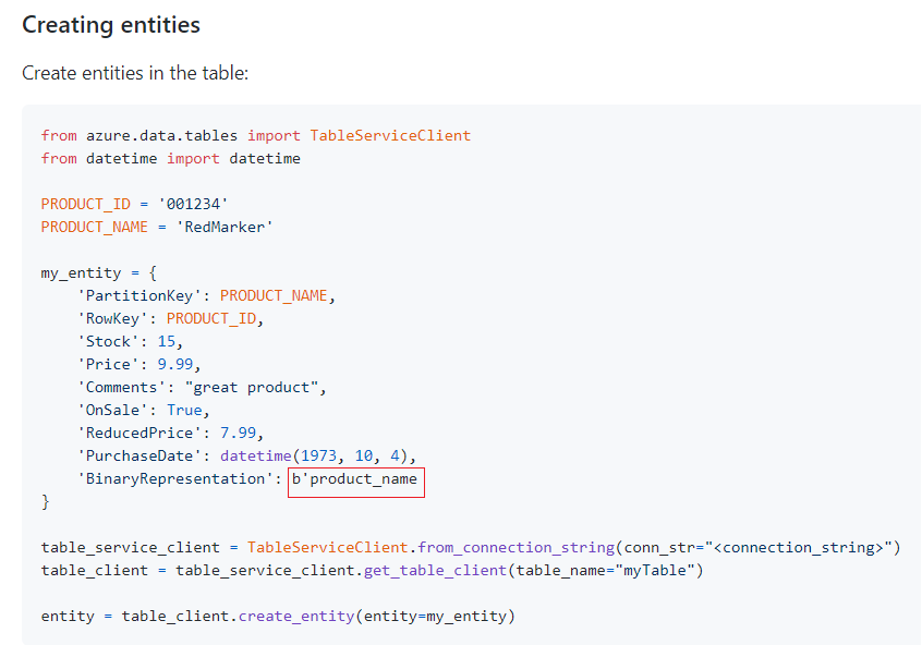 Azure Data Tables readme and samples issues · Issue #2621 · Azure/azure ...