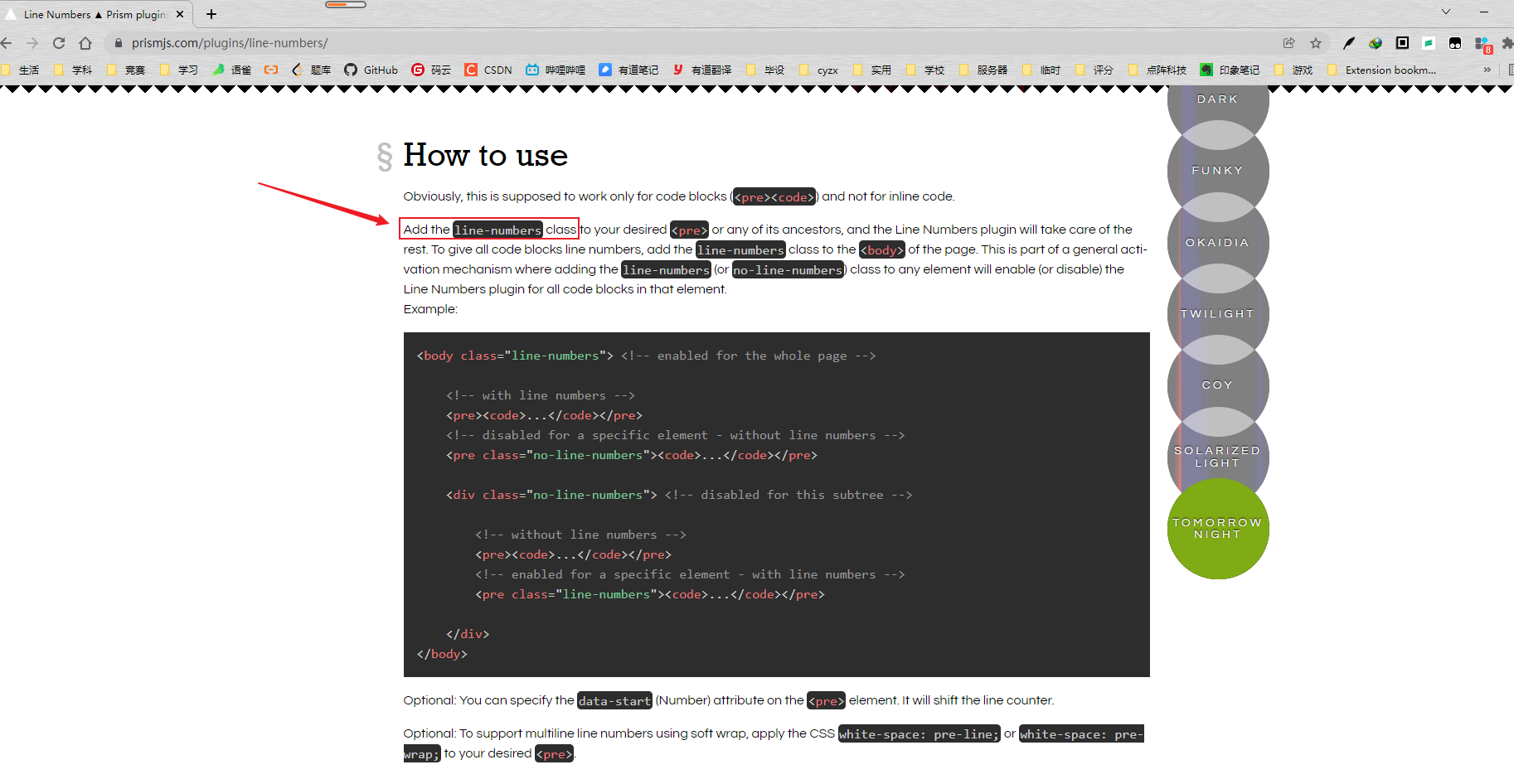 line-numbers in plugin codeSyntaxHighlight does not work · Issue #2109 ...