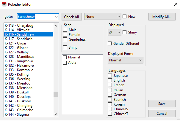 Pokemon caught in Kitakami are not reflected in the Pokedex editor · Issue #3999 · kwsch/PKHeX ...