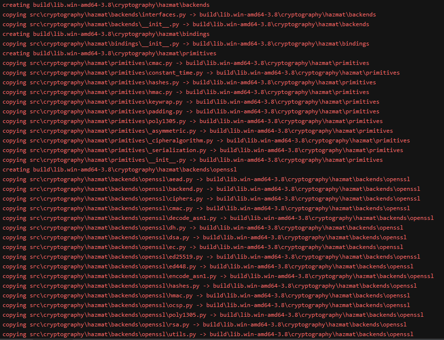 ERROR: Failed building wheel for cryptography · Issue #2977 · microsoft/BotBuilder-Samples · GitHub