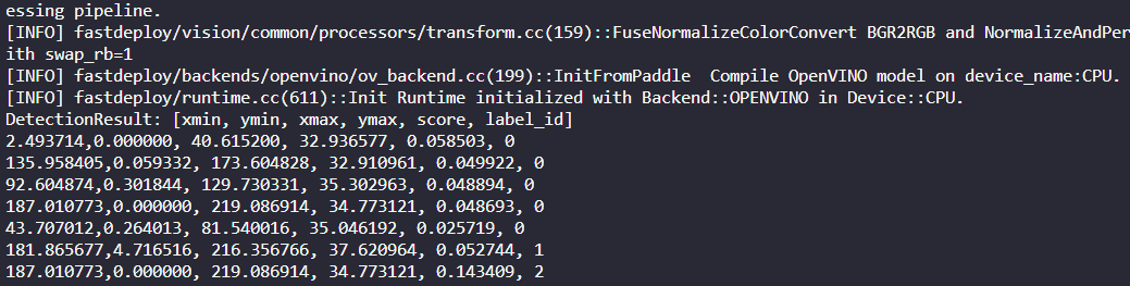 Detectionresult [xmin Ymin Xmax Ymax Score Label Id 这种数据格式怎么解析成字典,或者list之类的数据格式 · Issue