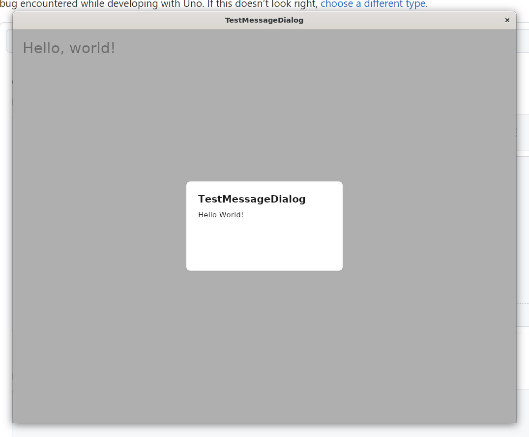 MessageDialog does not show Close button on Skia.GTK (Linux, WSL) · Issue #8661 · unoplatform ...