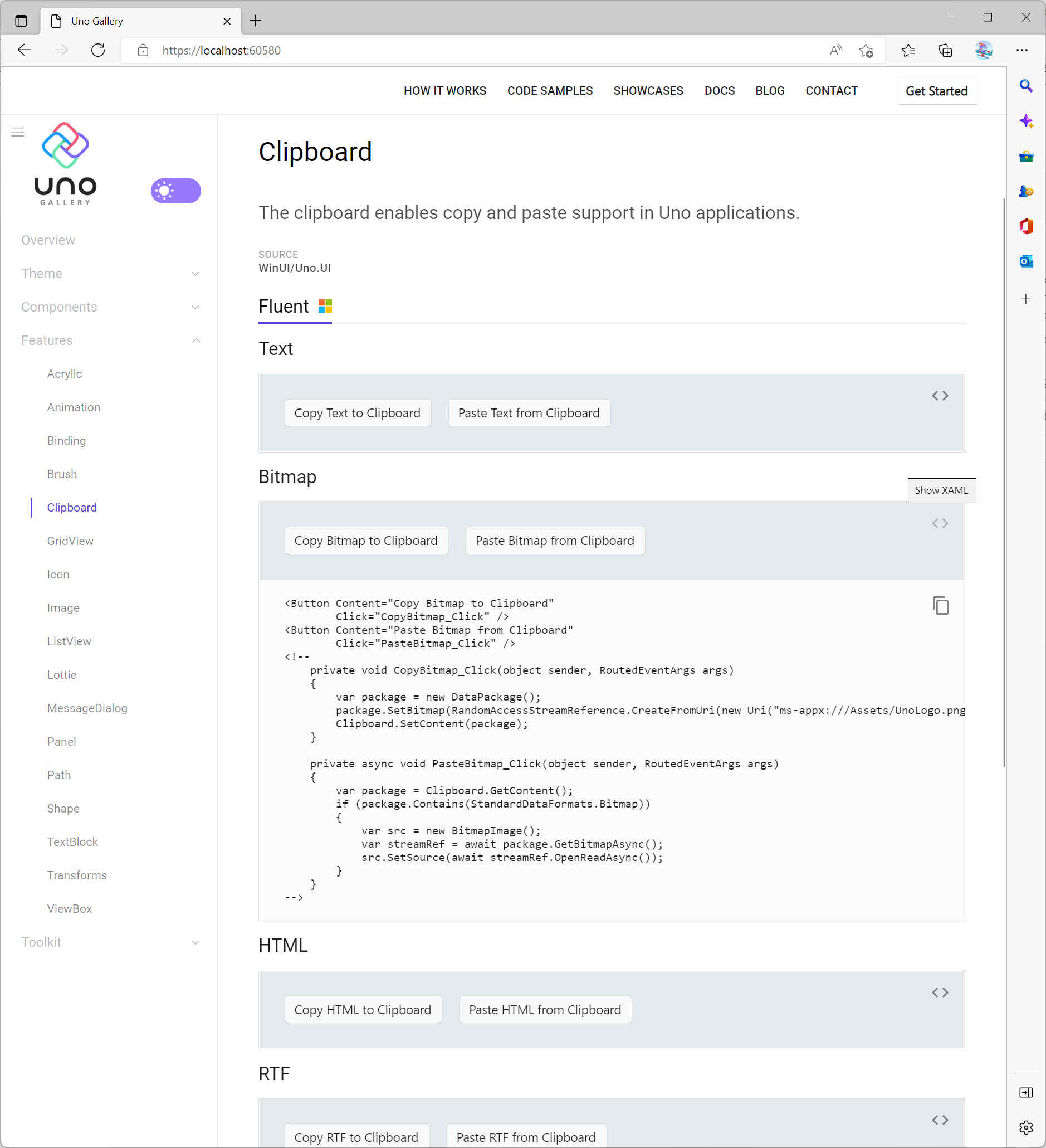 Add sample for `Clipboard` · Issue #464 · unoplatform/Uno.Gallery · GitHub