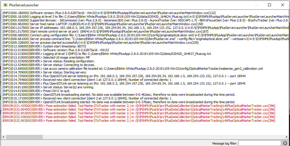 Marker 'pose estimation failed' optical tracking in slicer · Issue #656 · PlusToolkit/PlusLib ...