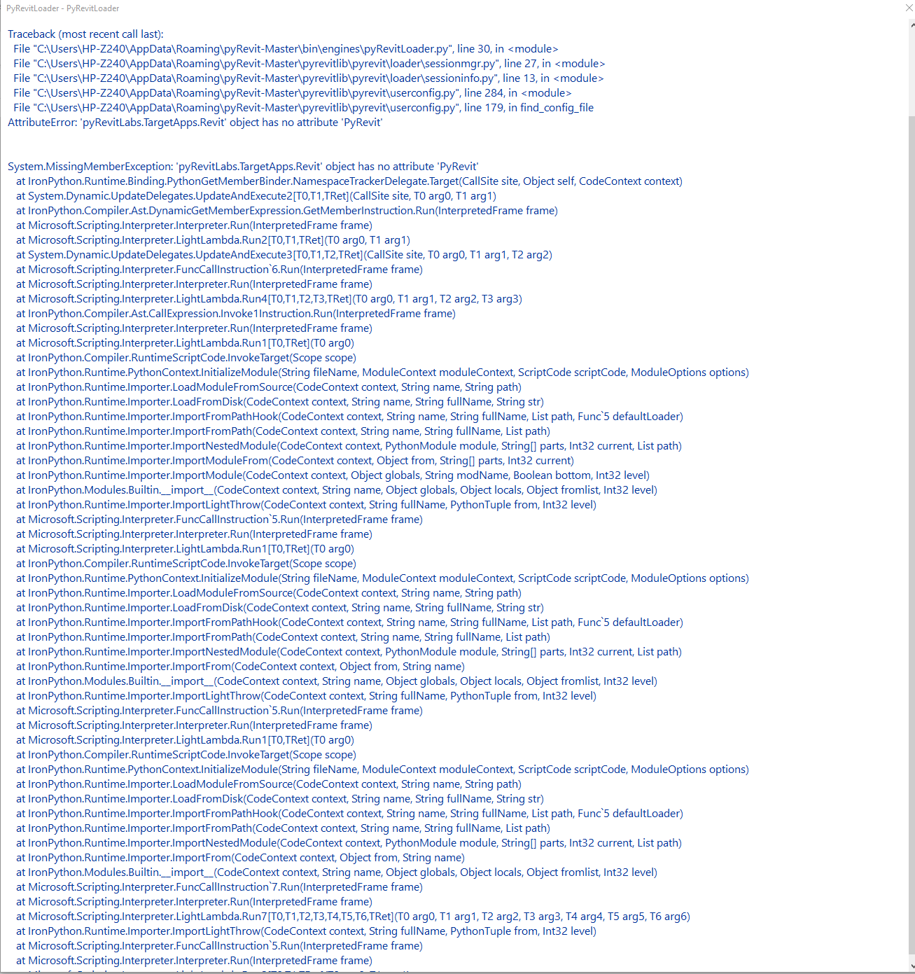 Error Loading PyRevit · Issue #729 · pyrevitlabs/pyRevit · GitHub