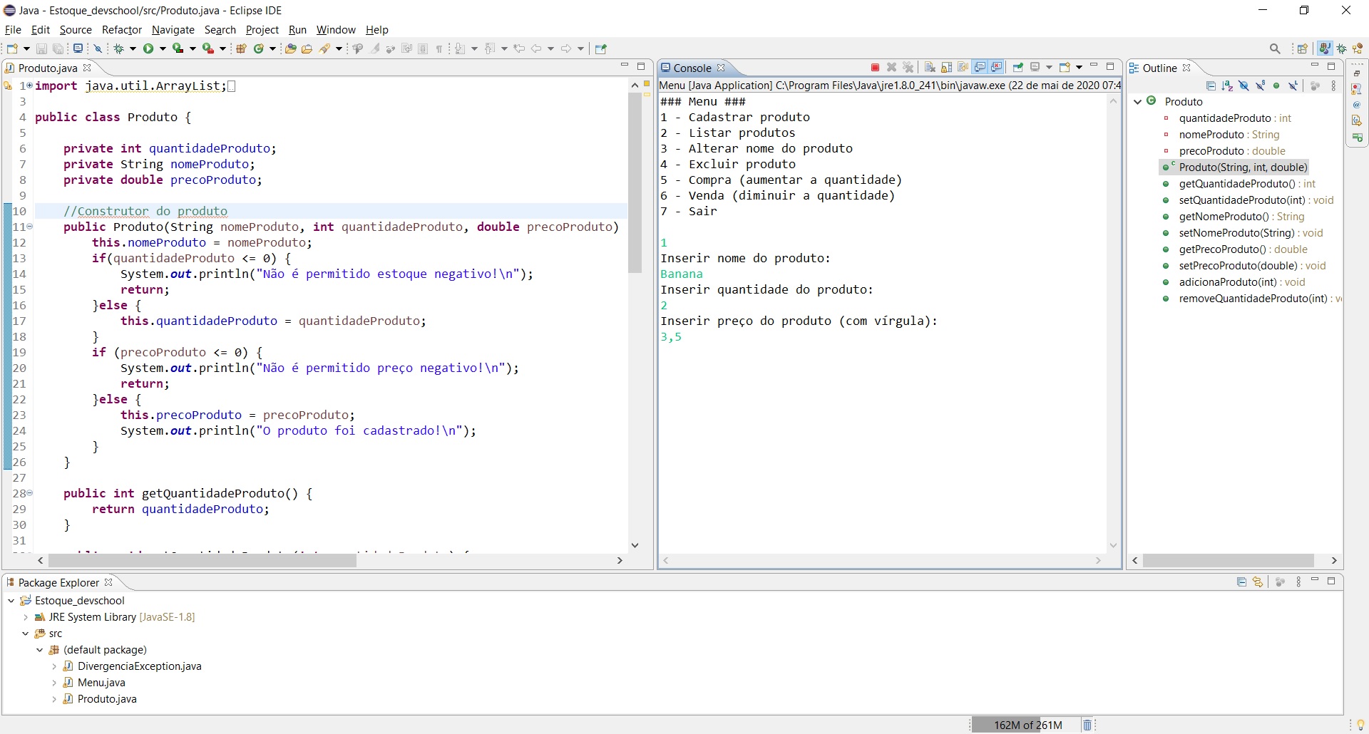 GitHub - carlosamfernandes/Estoque_DevSchool: Trabalho prático de Java onde tivemos que ...
