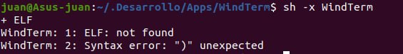 Error. ELF: not found, syntax error: ")" unexpected · Issue #1256 · kingToolbox/WindTerm · GitHub