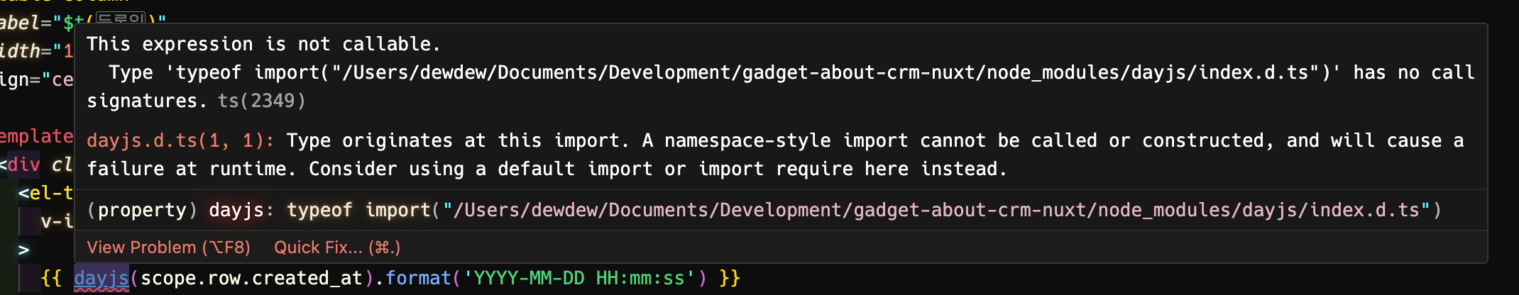 Dayjs Type Error Occured · Issue 16 · Fumeappdayjs · Github 3038