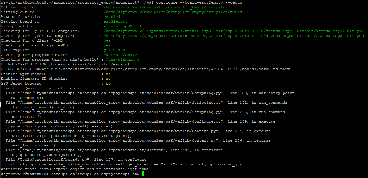 ESP32: fixed builds for ESP32 by wiktor-m · Pull Request #22279 · ArduPilot/ardupilot · GitHub