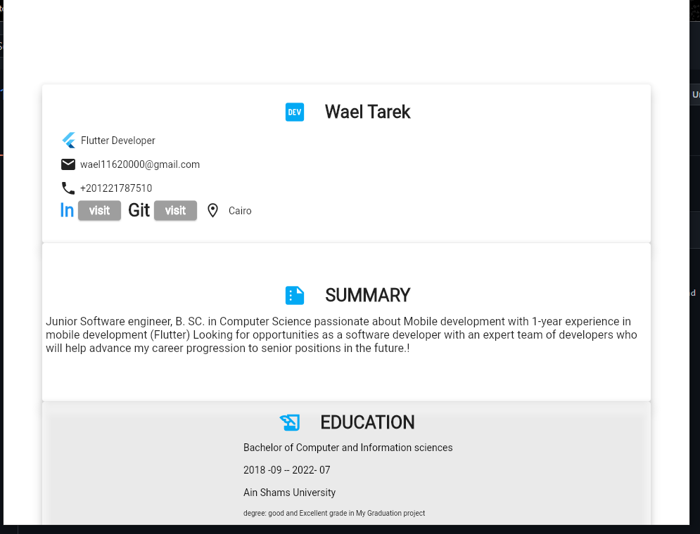 GitHub - WaelTarek162/CV-Application-in-flutter: it is my cv as flutter ...