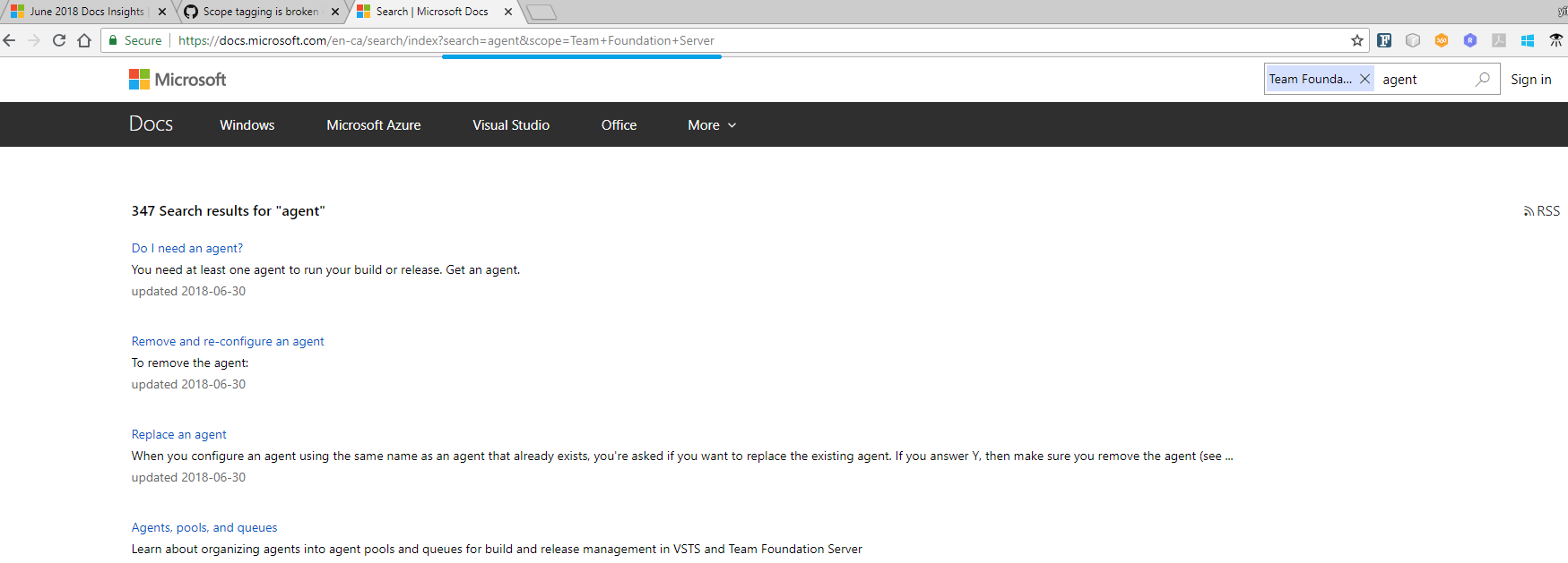 Scope tagging is broken in the search functionality · Issue #475 · MicrosoftDocs/feedback · GitHub