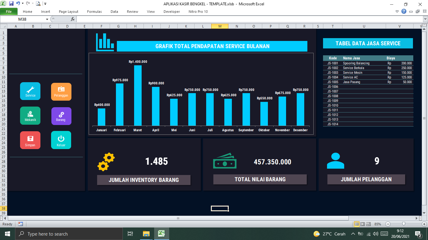 Github Achmadiqsanlatihan Aplikasi Kasir Bengkel Sederhana Excel Vba Latihan Aplikasi Kasir 