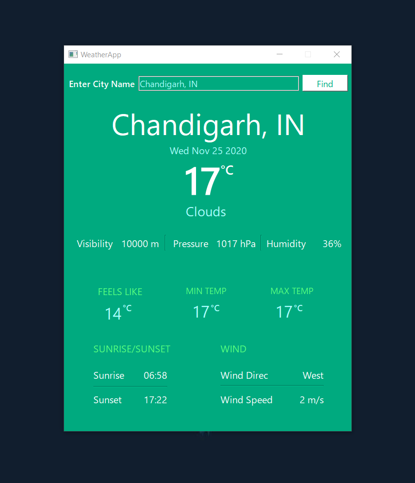 GitHub - shwetalsoni/WeatherApp: Made in Qt Creator using C++