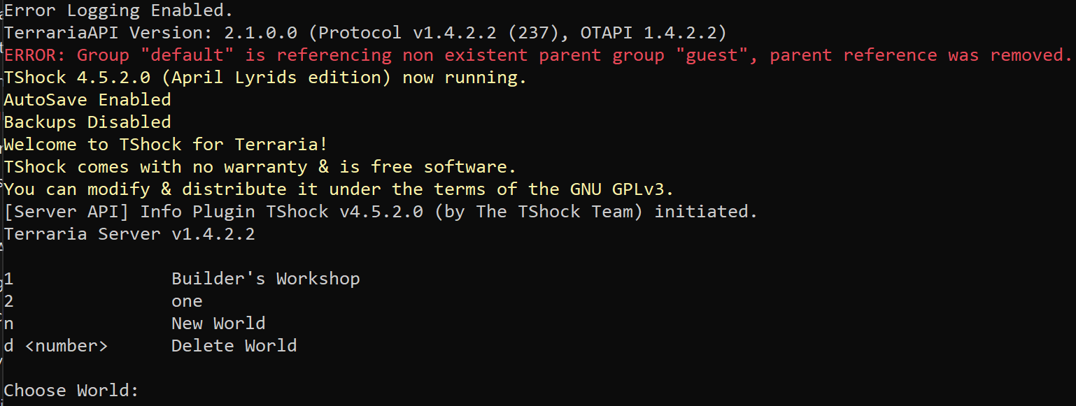 Group deletion causes no access to the server · Issue #2165 · Pryaxis/TShock · GitHub