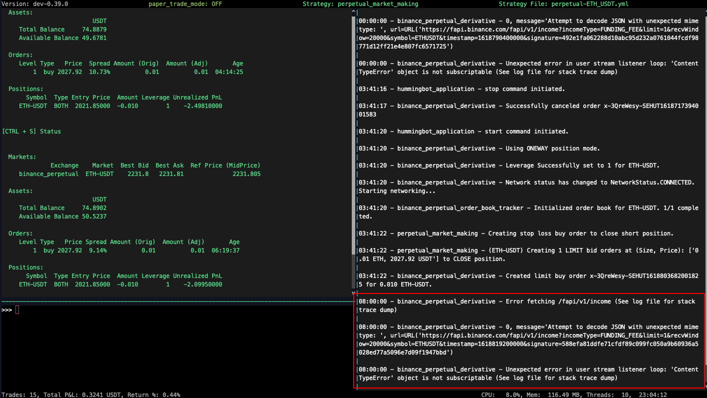 Binance Perpetual - Error fetching funding income · Issue #3226 ...