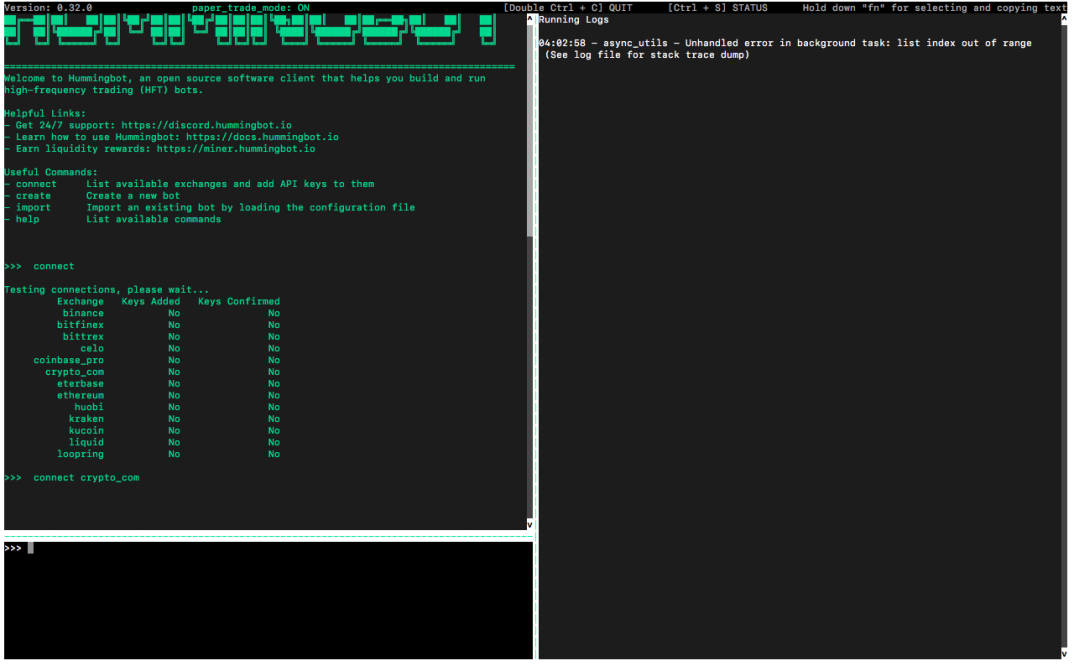 [BUG] Unable to connect to any exchange using Hummingbot binary on Mac · Issue #2444 ...