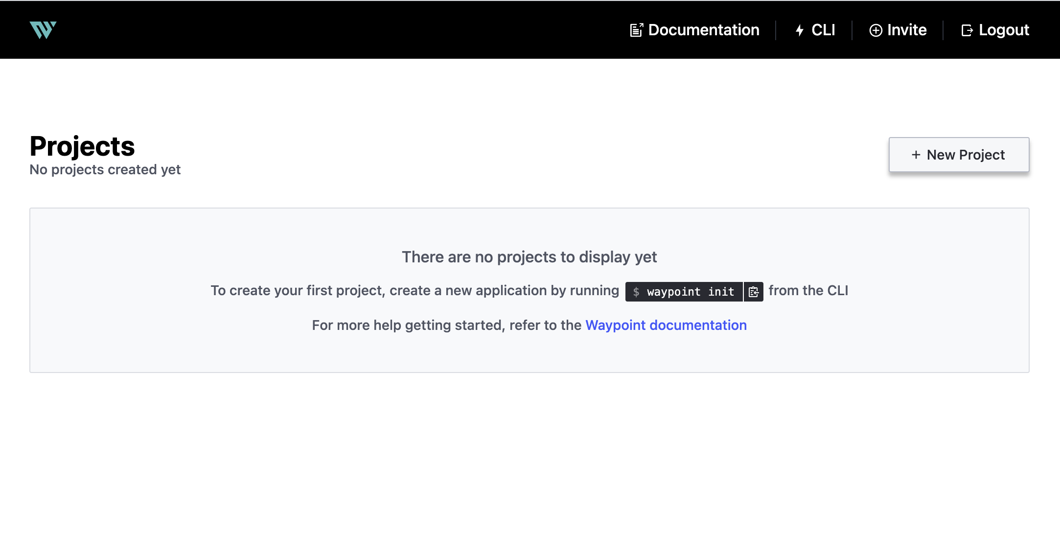 Update empty project screen content · Issue #2279 · hashicorp/waypoint · GitHub