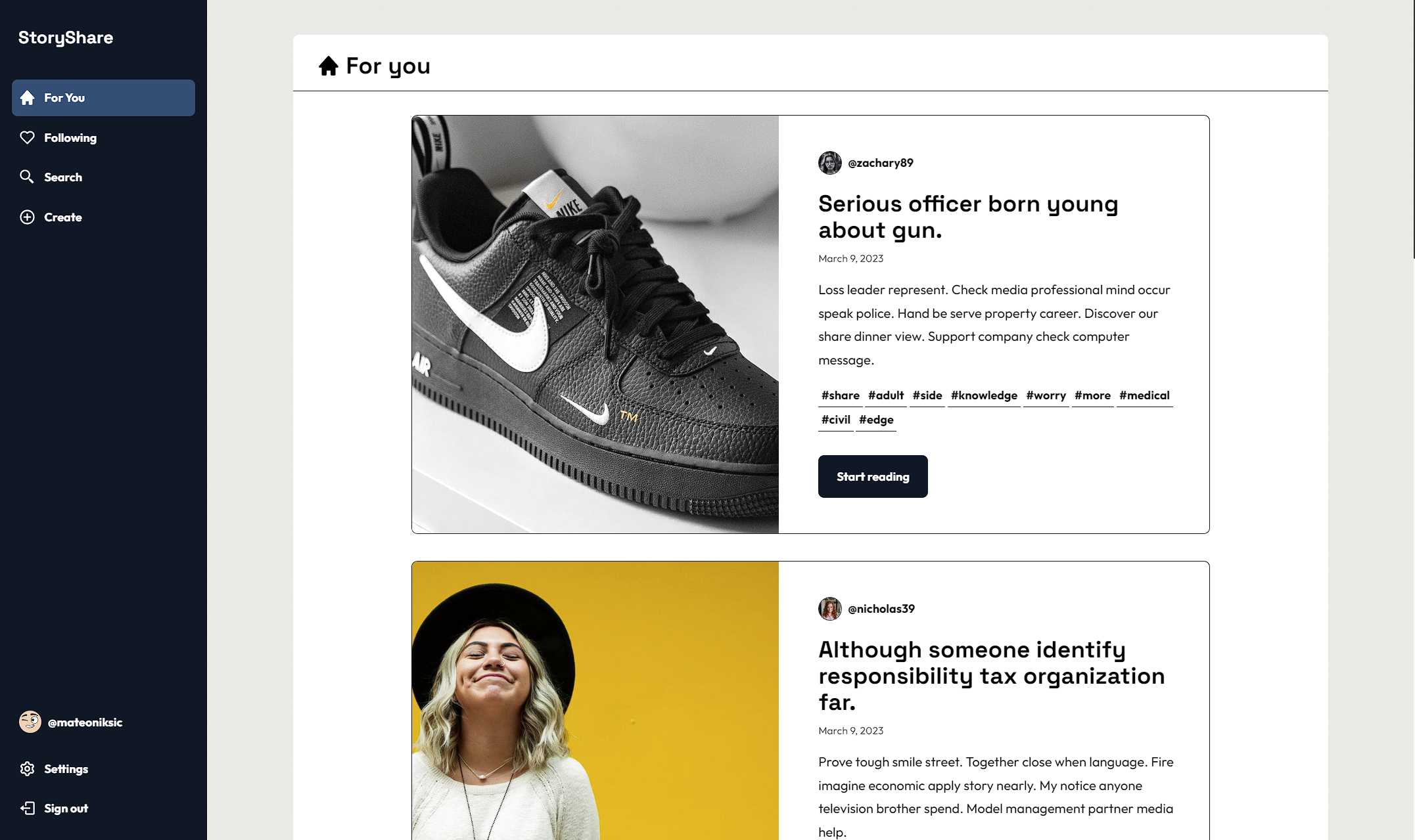 GitHub - mateoniksic/project-storyshare: web-based social sharing ...
