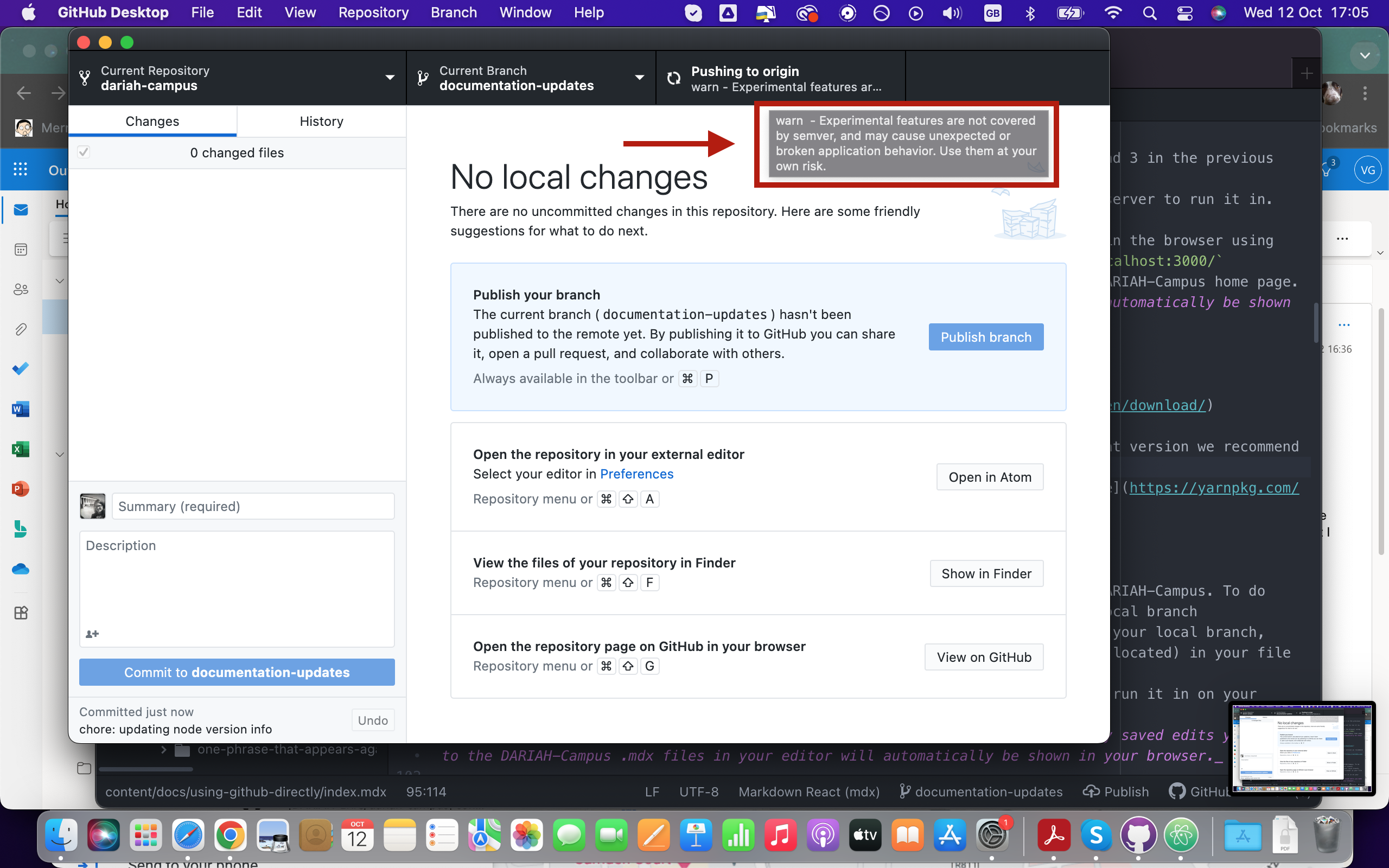 Warning re experimental functions when fetching and pushing · Issue #620 · DARIAH-ERIC/dariah ...