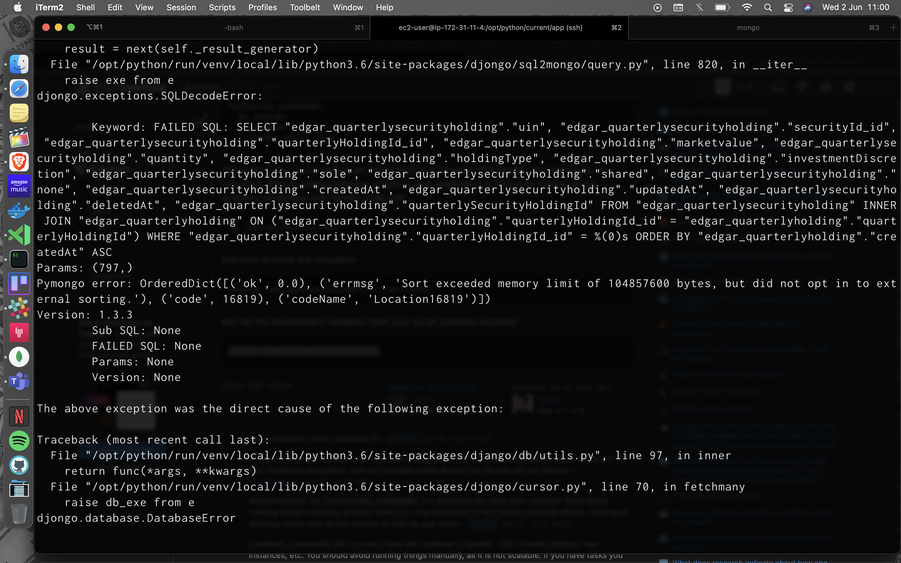 Positions Job Sort Exceeded Memory Limit Of 104857600 Bytes But Did Not Opt In To External 