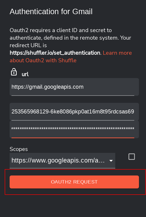 API for Gmail. API and App for Shuffle SOAR.
