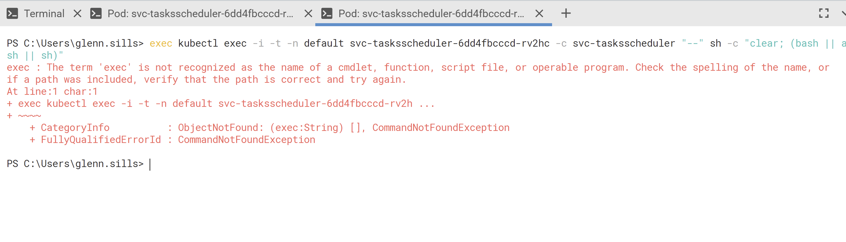 Opening A Shell To A Container Fails Due To Bad Powershell Command · Issue 385 · Lensapplens