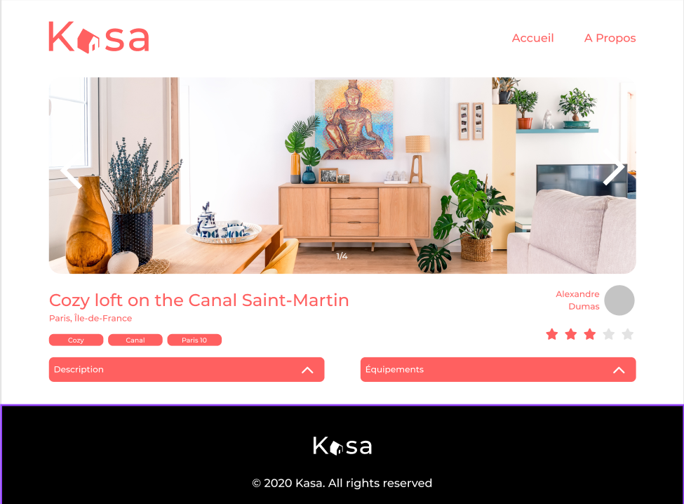 Creer la page de detail d'un logement · Issue #5 · BrigitteLPB/OpenClassRoom-Kasa · GitHub