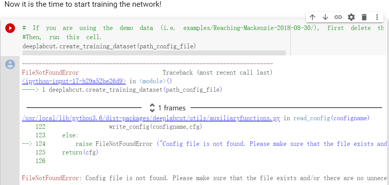 Issue encountered when creating training dataset [colab, path errors] · Issue #471 · DeepLabCut ...
