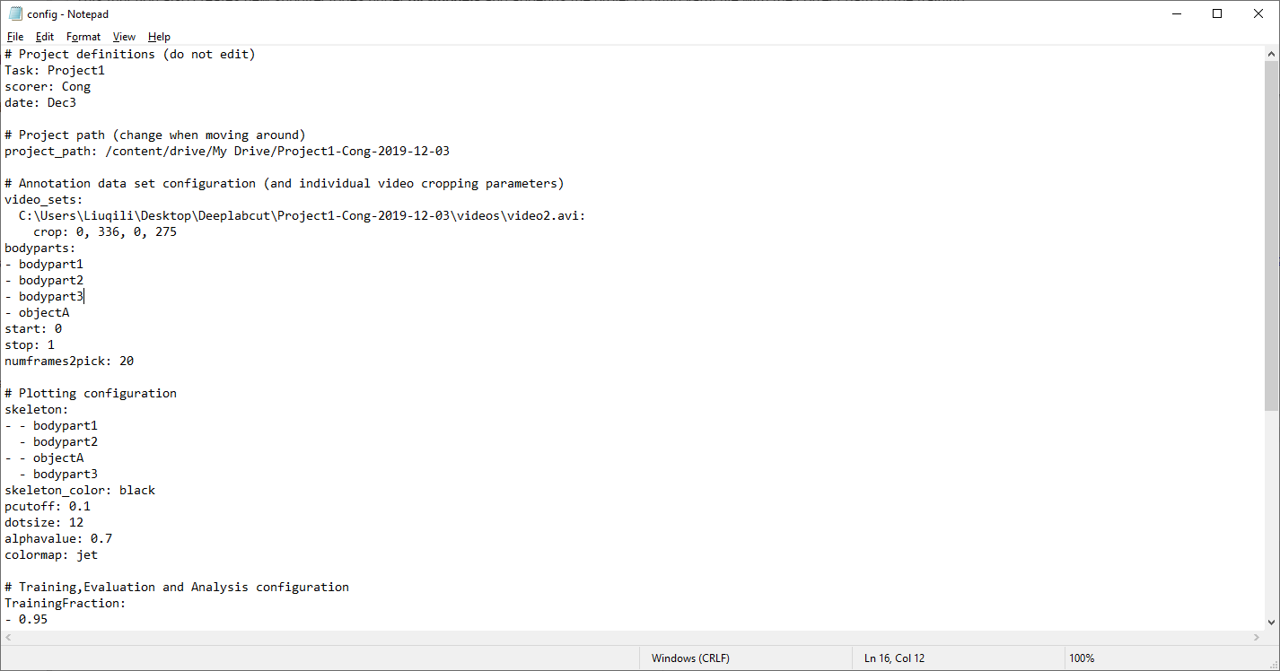 Issue encountered when creating dataset · Issue #513 · DeepLabCut/DeepLabCut · GitHub