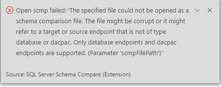 Schema compare open scmp file not backward compatible · Issue #22728 · microsoft/azuredatastudio ...