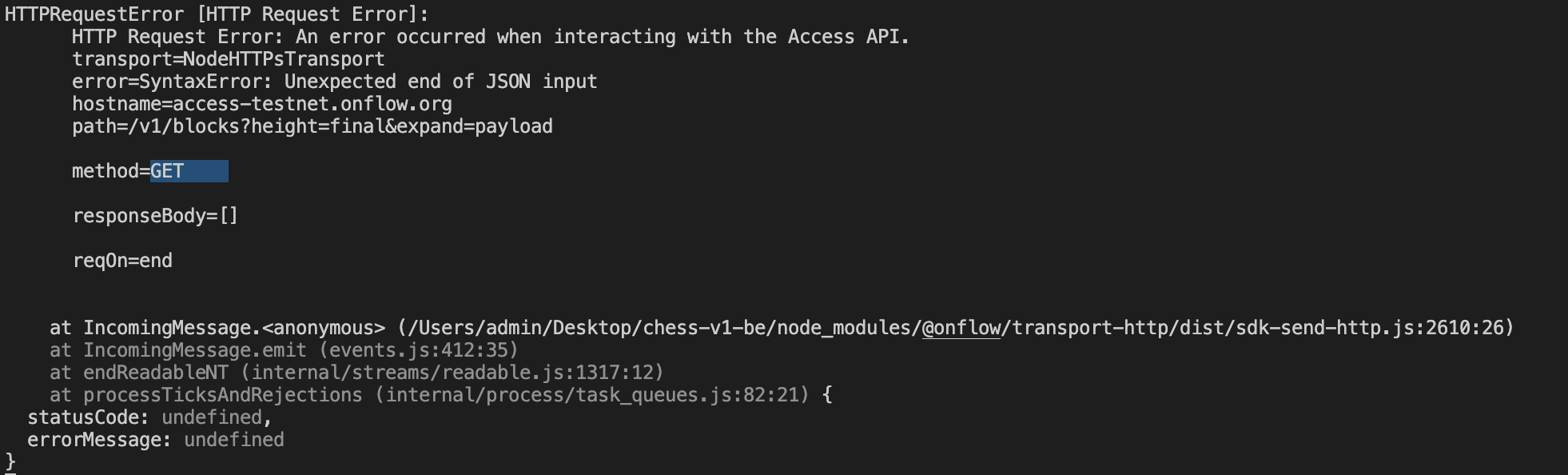 HTTPRequestError errorMessage is undefined · Issue #1313 · onflow/fcl-js · GitHub