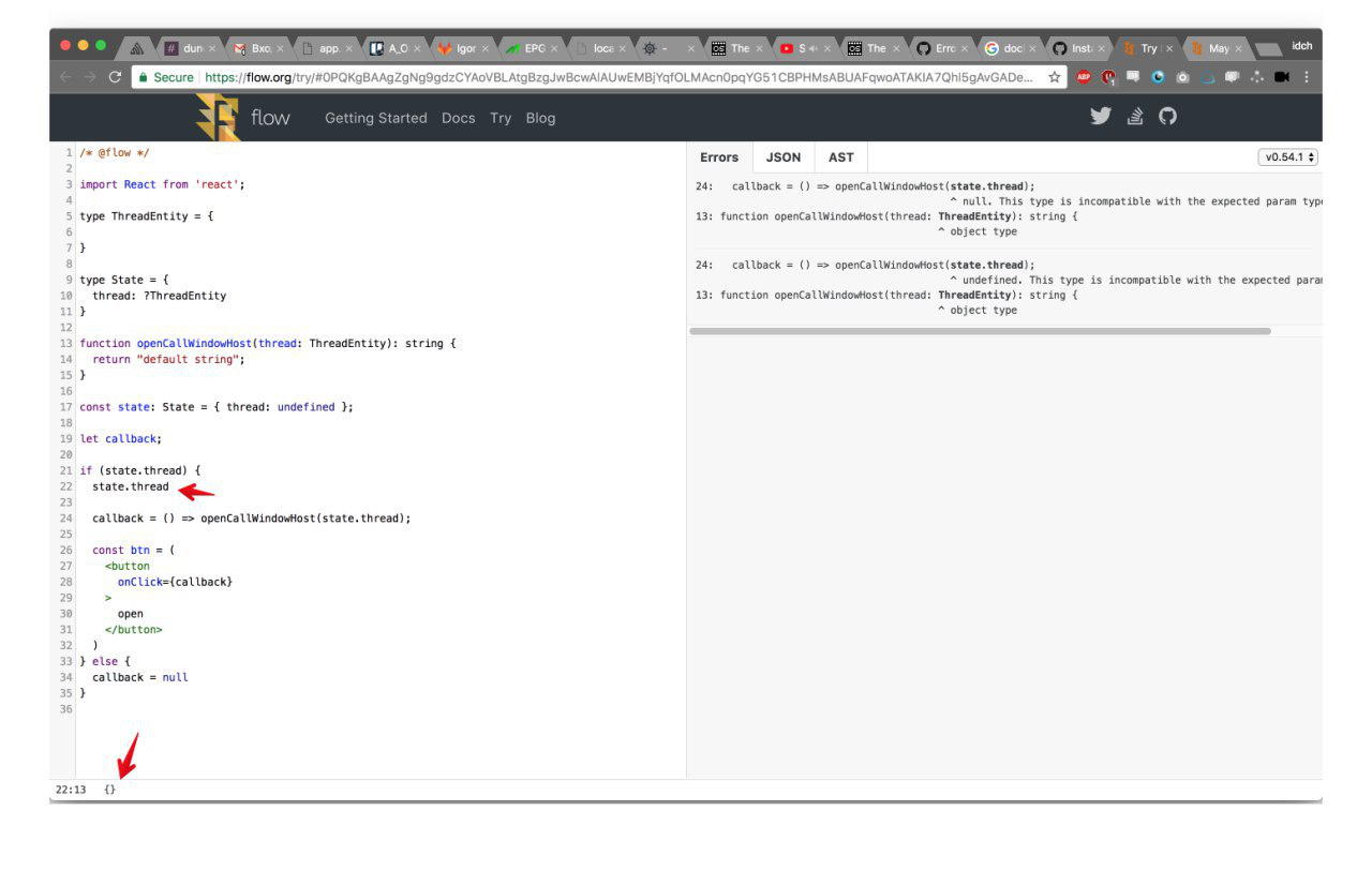 [NFR]/Bug Better CFG analyze for Ternary operator · Issue #4860 · facebook/flow · GitHub