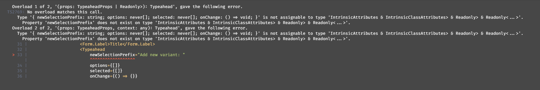 Newselectionprefix Does Not Exist On Typeahead Type · Issue 640 · Ericgio React Bootstrap