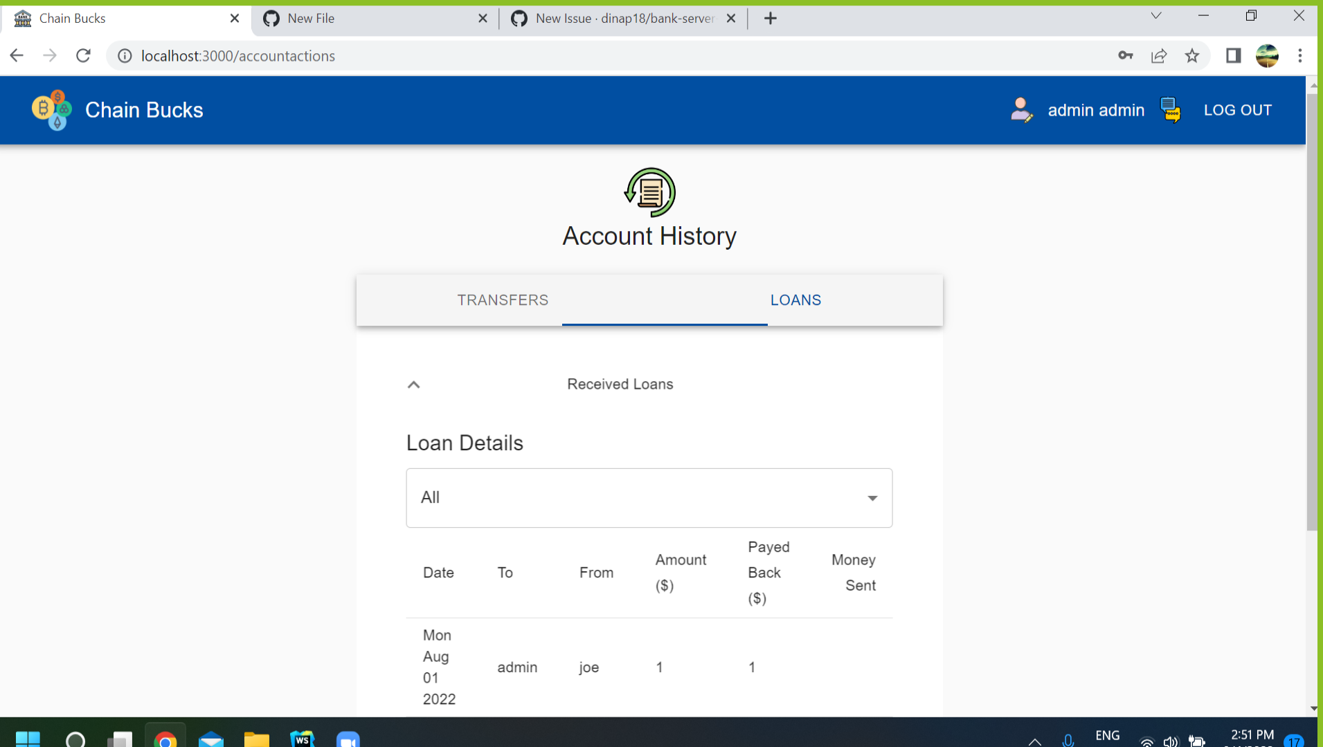 GitHub - dinap18/bank-server-side: Chain Bucks is a virtual crypto bank where you can take care ...