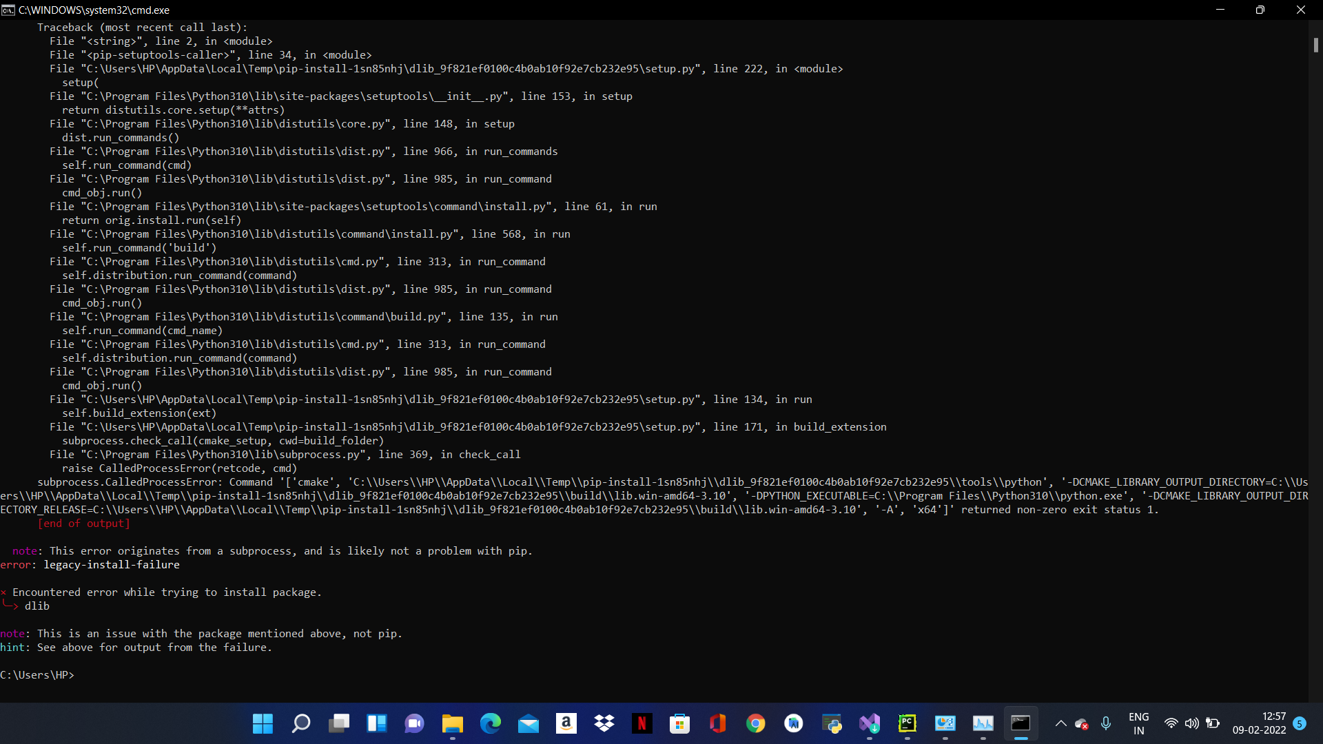 Please help me out in installing dlib package · datasciencecompleteguide Machine-Learning ...