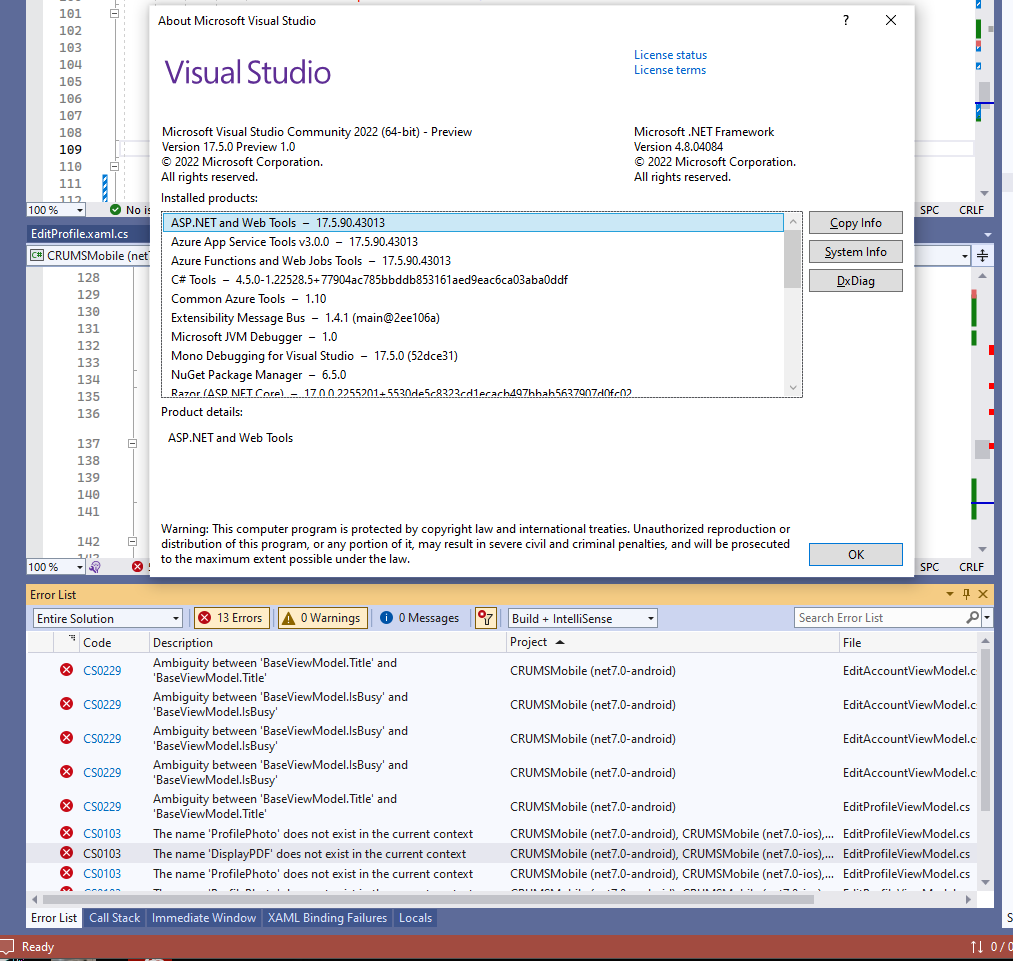 Maui Source View Showing Errors Lots Of Them · Issue 7279 · Dotnet Maui · Github